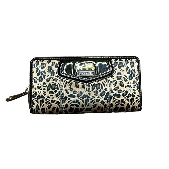 Coach | Bags | Coach Madison Ocelot Leopard Print Op Art Accordion ...